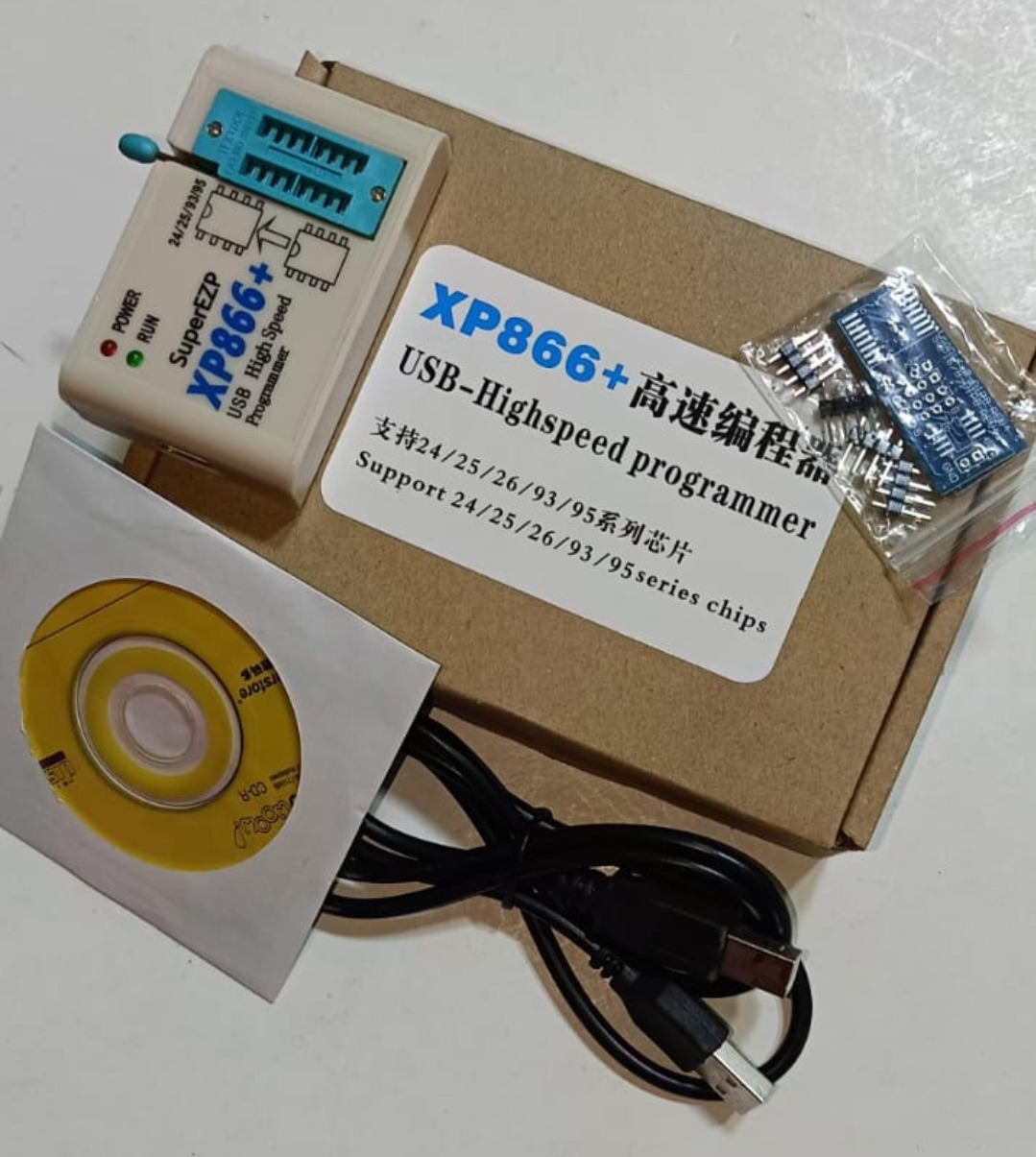XP866+ USB Programmer Support 24/25/26/93/95 EEPROM Flash Bios win8 32 ...